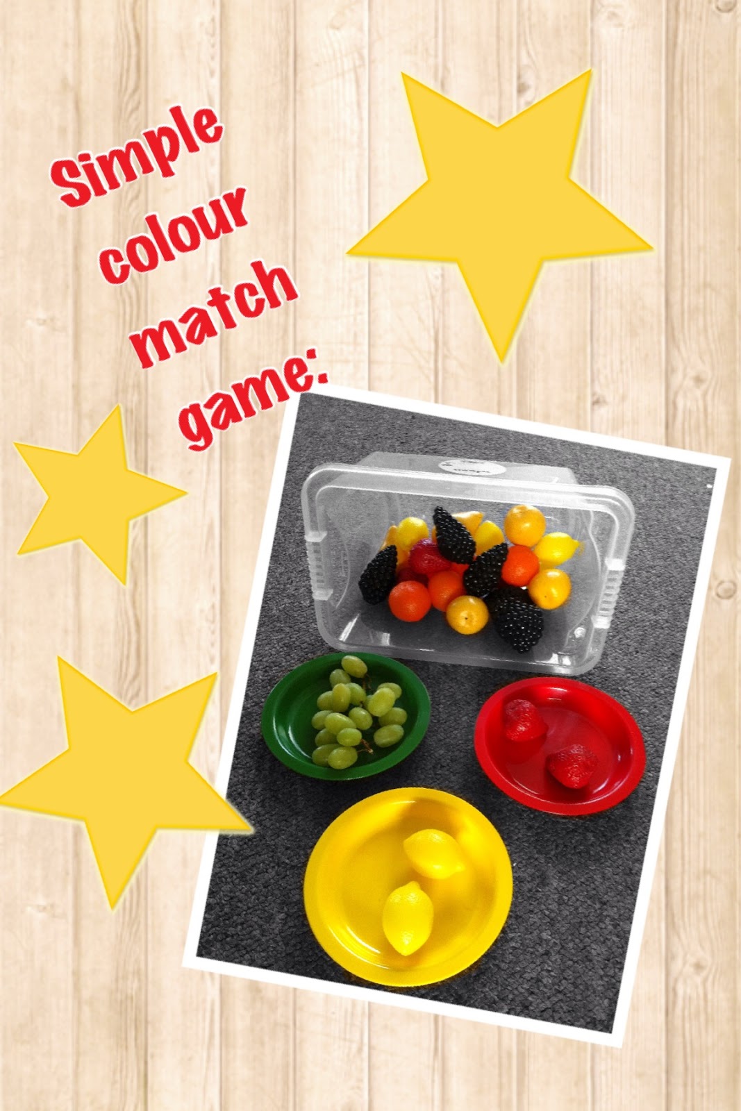 Early language skills through play.......: Simple colour match game ......